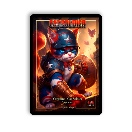 Cat Soldier token (1/1) Vigilance - Chat soldat jeton - MTG Magic the ...
