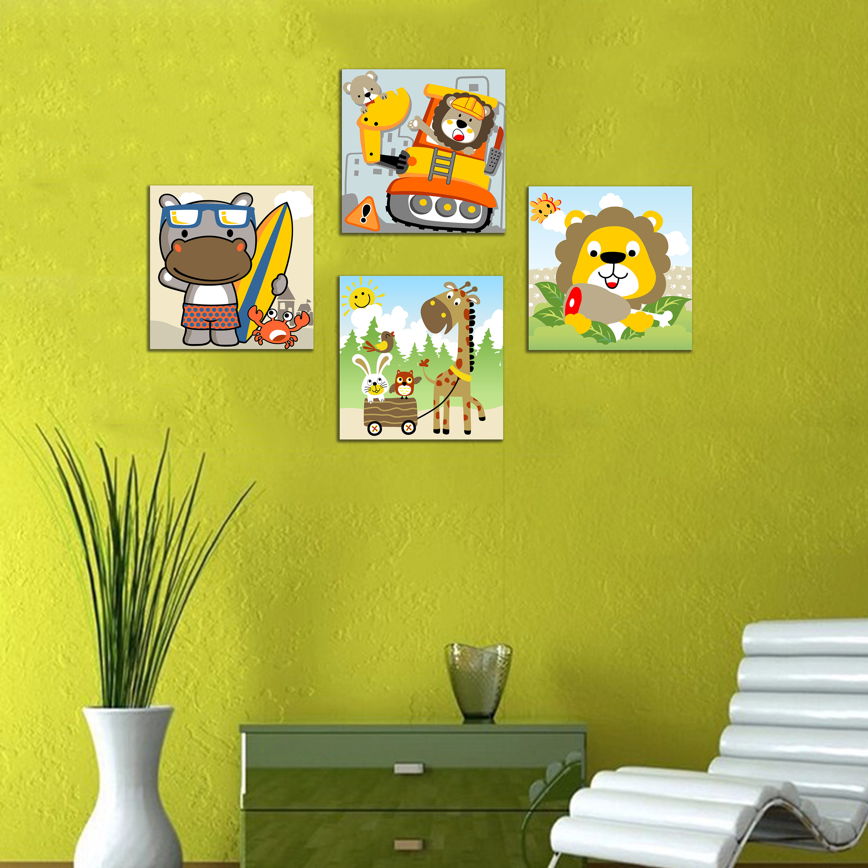 wens-cute-cartoon-laminated-wall-panels-set-of-4