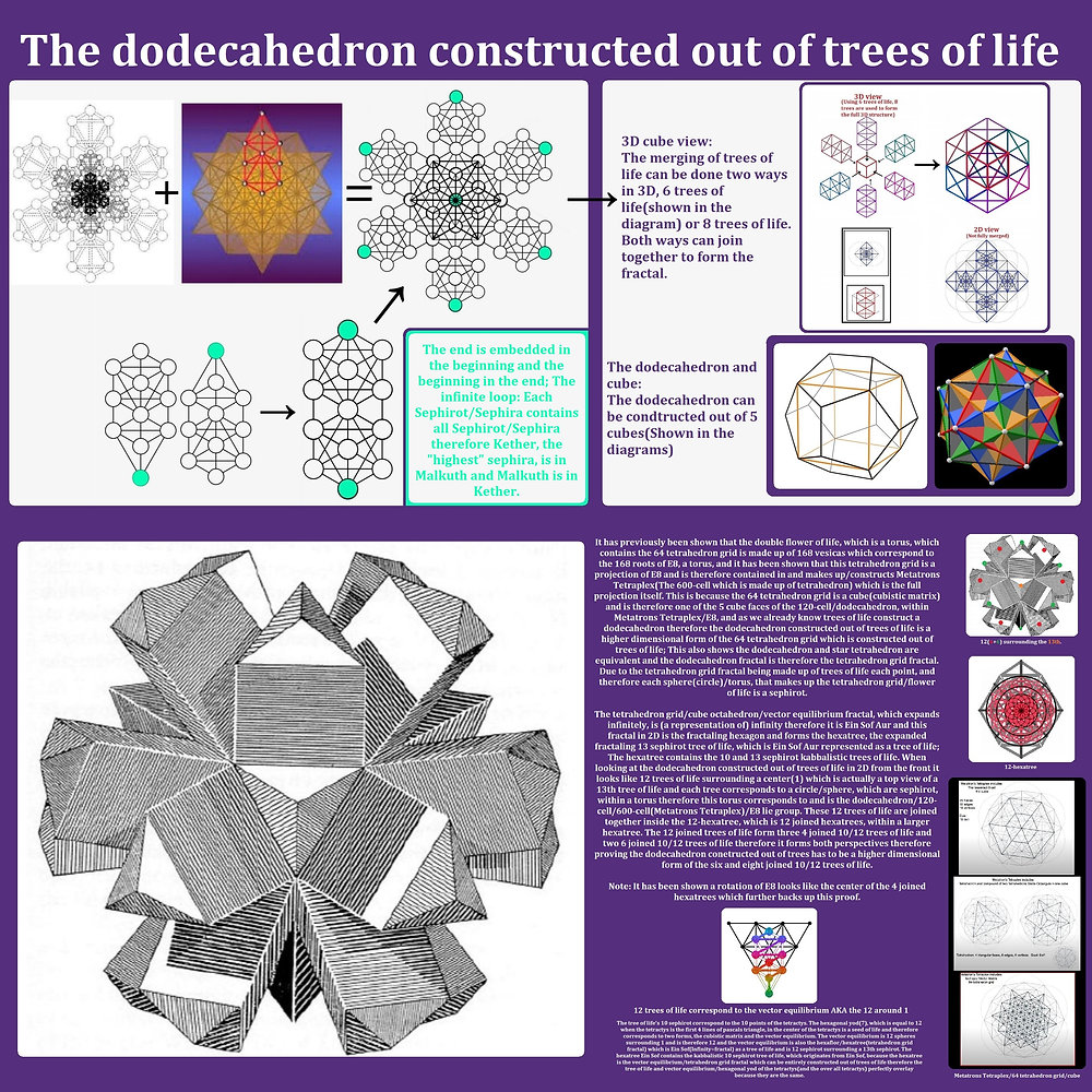 The dodecahedron constructed out of trees of life