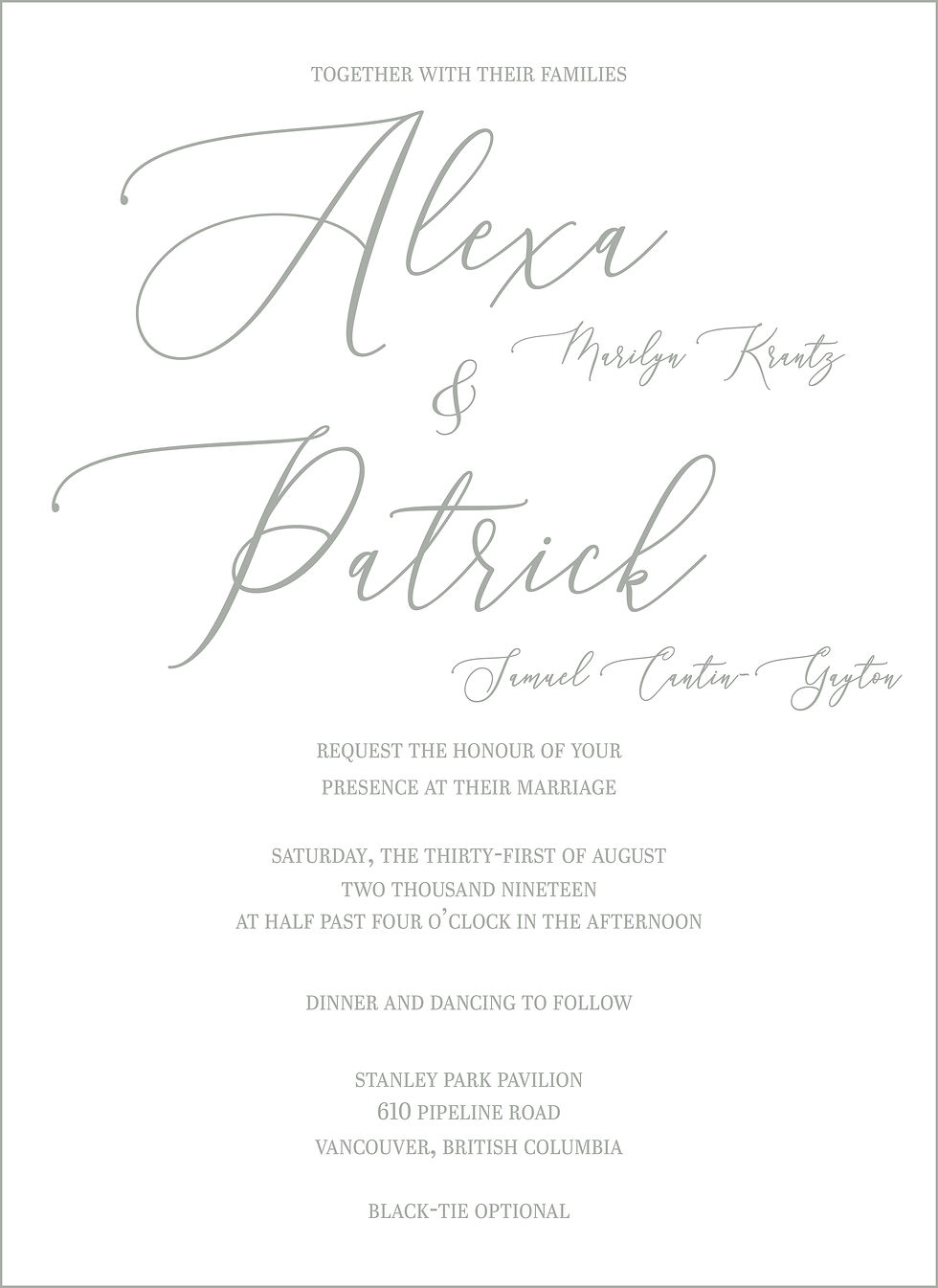 Alexa's Custom Wedding Invitation | violetgreycreative Alexa's Custom Wedding Invitation | violetgreycreative