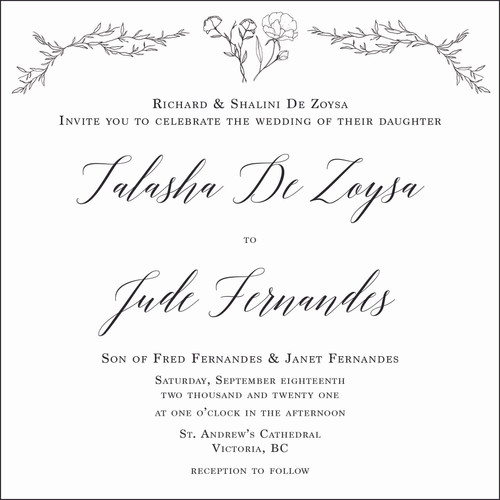 Talasha's Custom Wedding Invitation | violetgreycreative Talasha's Custom Wedding Invitation | violetgreycreative