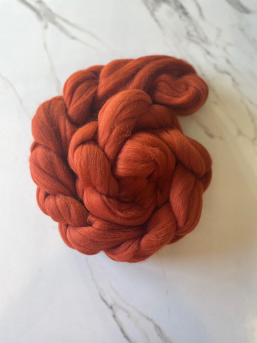 Rust | Merino Combed Top | Wool Roving