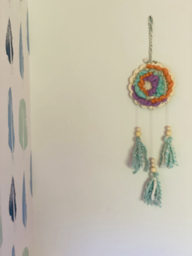 Nursery Boho Woven Round Art | Vadablue