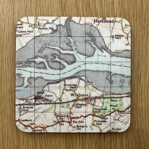 Wrabness OS Map Coaster | navistitch