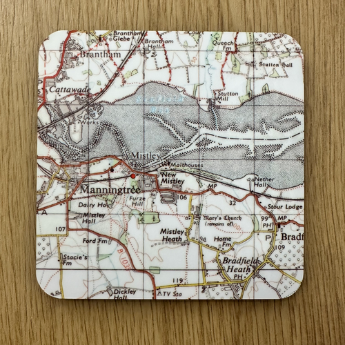 Manningtree OS Map Coaster | navistitch
