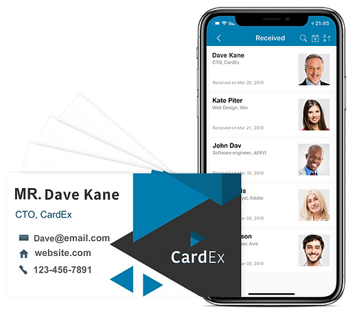 CardEx app - exchange business cards