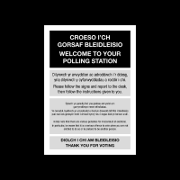 Welsh/English Paper Sign – “WELCOME TO YOUR POLLING STATION” | Election ...
