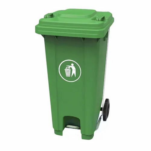 Basurero color verde de 32 Galones con Tapa y Pedal | IVANSA