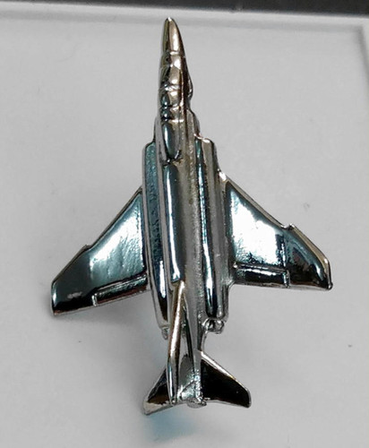 F4 Phantom II Nickel Plated Tie / Lapel Pin | Burning Blue Gifts