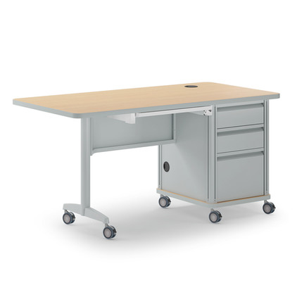 Accelerator Single Pedestal Rectangle Teacher Desk