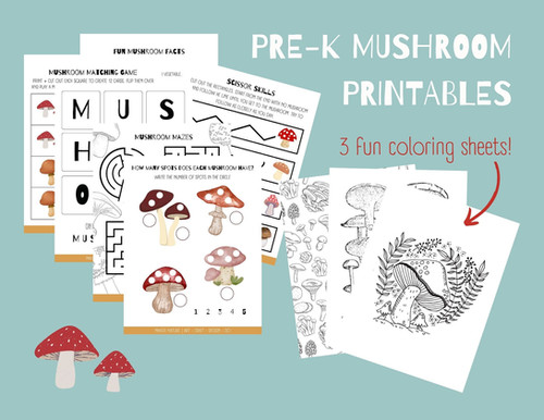 Mushroom Learning Activity Printable | Maker Nature