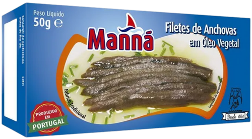 Filetes Anchova em Óleo Vegetal Manná 50g | Terreiro Cash/Carry