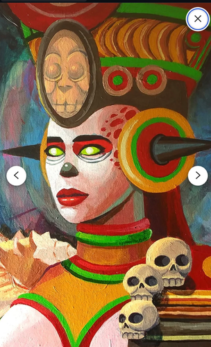 AZTEC QUEEN ART by MIKE KIM ART | Art Lab Studios