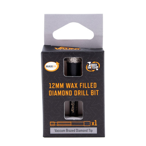 Vaunt X Wax Filled Diamond Tile Drill Bit 12mm 68mm | clactontoolhire