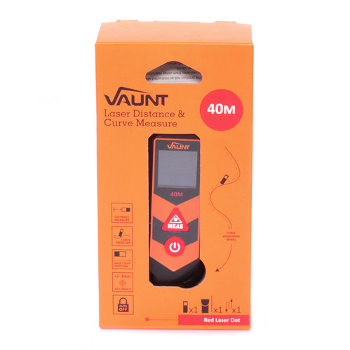 Vaunt Red 40m Laser Distance Measure & Curve Measure | clactontoolhire