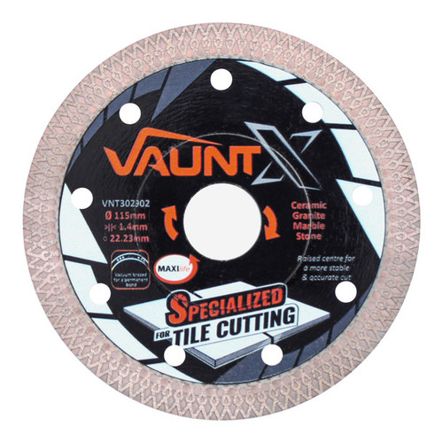 Vaunt X Diamond Specialist Tile Cutting Blade 115mm | clactontoolhire