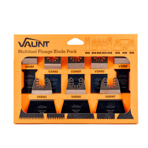 Vaunt Premium Assorted Multi Tool Blade Pack - Pack of 8 | clactontoolhire