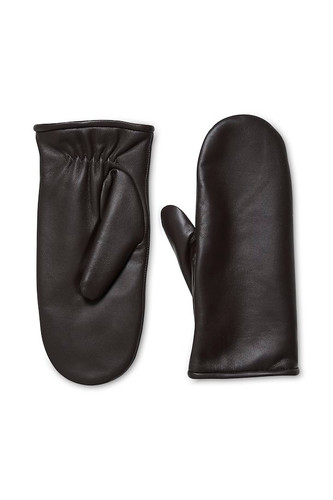 Black Leather Mittens | westlondonbtq