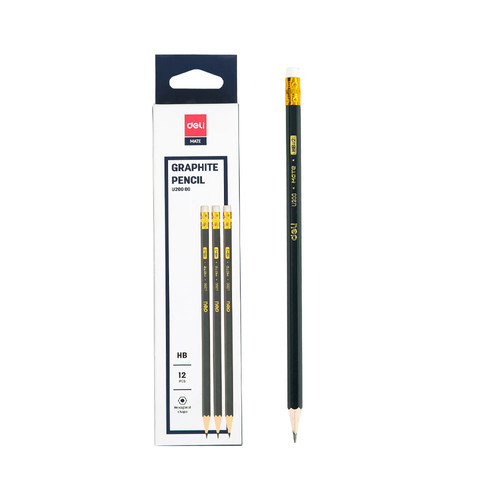 Deli HB Graphite Pencil 12 pieces | Al Mutanabbi S