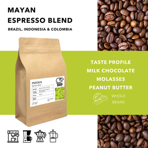 Mayan Espresso Blend Coffee Beans Subscription | Black Sheep Coffee