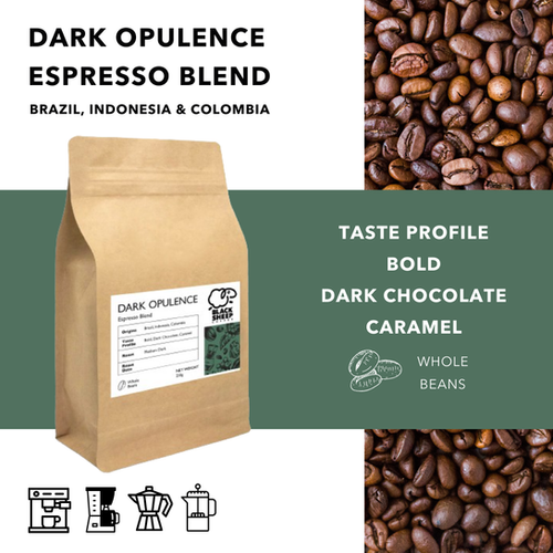 Dark Opulence Espresso Blend Coffee Beans | Black Sheep Coffee