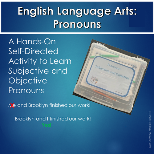 Subjective and Objective Case Pronouns Activity | barbimcswain