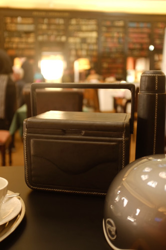 Classic Black Leather Compact Cooler Box | Blooms & Bicycles