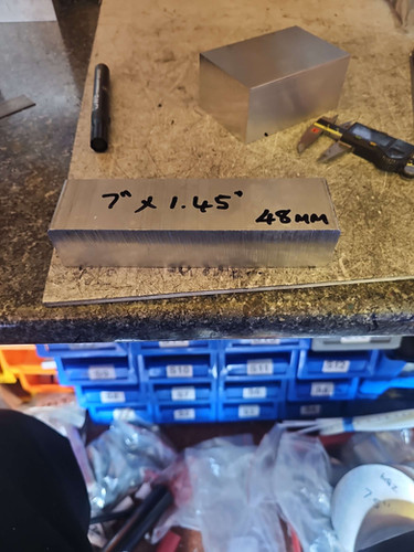 Aluminium Oblong block 7" x 1.45" | Metal Bar Ends