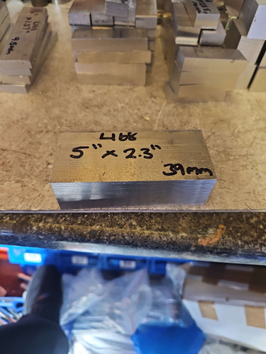 Aluminium oblong block 5" x 2.3" | Metal Bar Ends