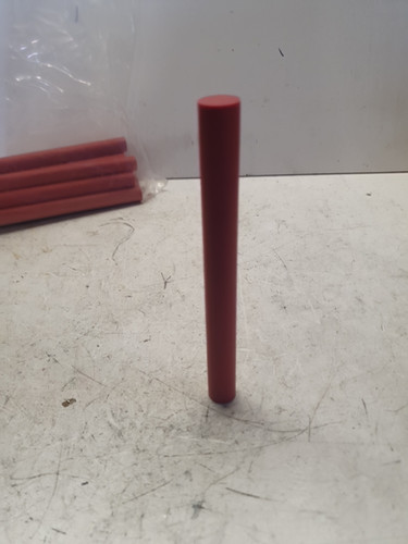 5 x Pvc rigid red 15mm dia | Metal Bar Ends