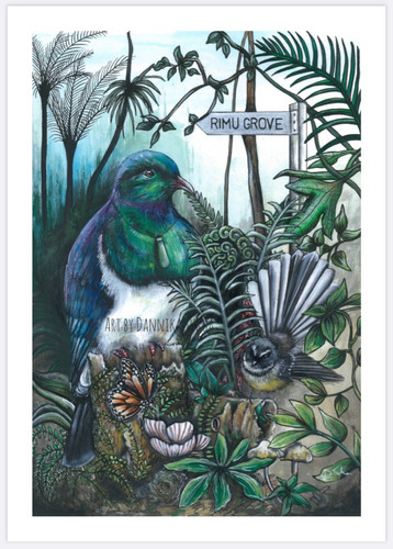 Ngahere Kōrero (Bush Talk) - Prints available in A4 and A3 size | Mysite
