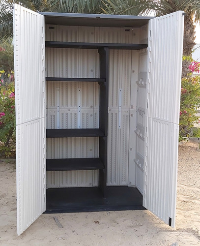 Outdoor Vertical Storage Cabinet with shelf, 52 Cubic Feet ...