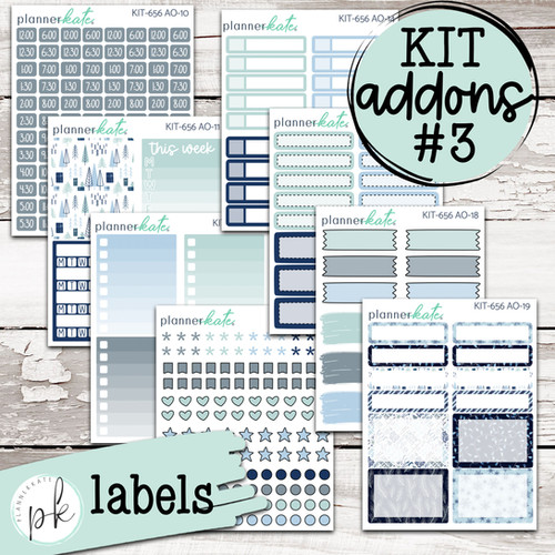 KIT-656 Add Ons #3 || "LET IT SNOW" Kit Add Ons - Labels | PlannerKate