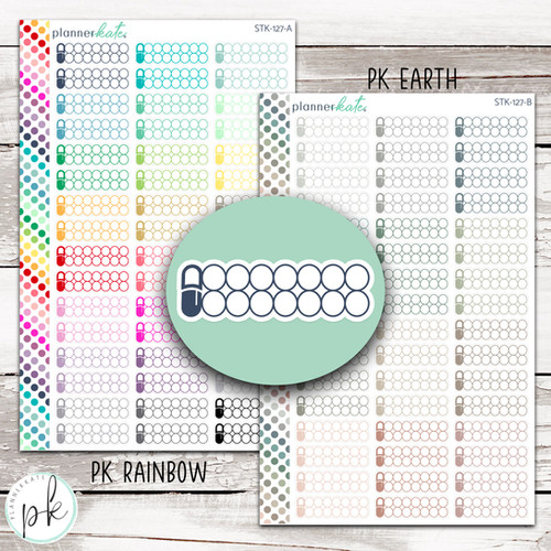 STK-127 || AM/PM MEDS TRACKER Planner Stickers | PlannerKate