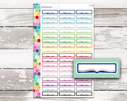 *RF SALE* L-109 || Open Book Label Sticker | PlannerKate