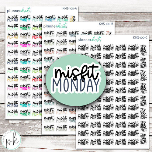 KMS-100 || MISFIT MONDAY Kit Mixed Scripts | PlannerKate