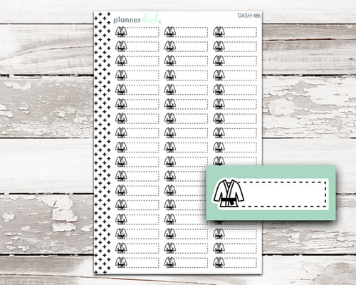 DASH-186 || KARATE / MARTIAL ARTS Dash Icon Planner Stickers | PlannerKate
