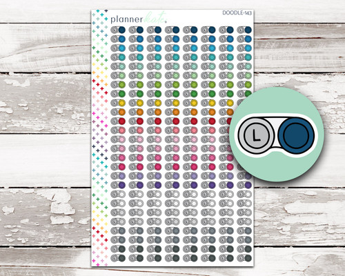 Doodle 143 Contact Lenses Doodle Planner Stickers Plannerkate