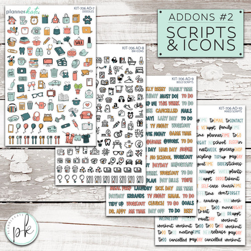 KIT-706 ADD ONS #2 || "More Books" Kit Add Ons - Doodles-Icons-Scripts ...