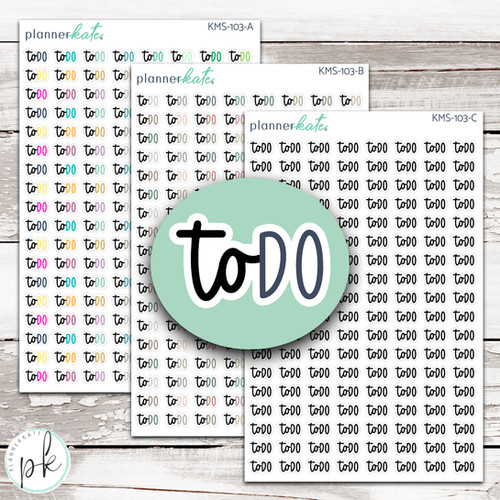 KMS-103 || TO DO Kit Mixed Scripts | PlannerKate