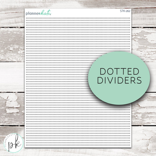 STK-262 || Dotted Dashed Divider Line Stickers | PlannerKate