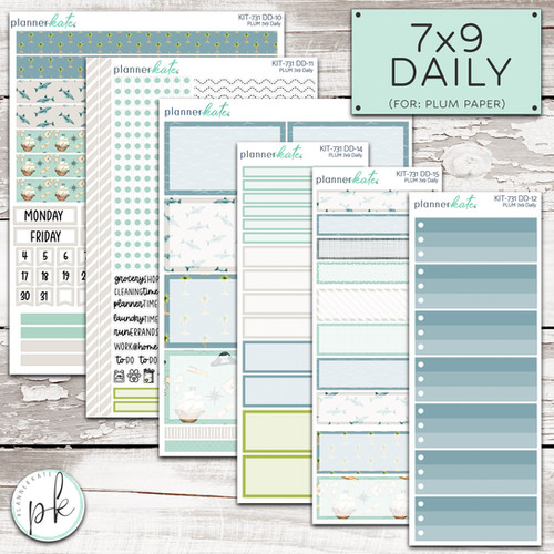 KIT-731 PLUM 7x9 DAILY || "Pirate Ship" 7x9 Plum Daily Kit | PlannerKate