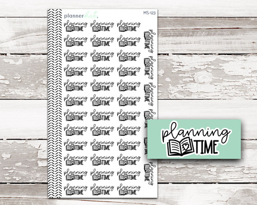 *RF SALE!* MS-123 || Planning Time Mixed Script Stickers | PlannerKate