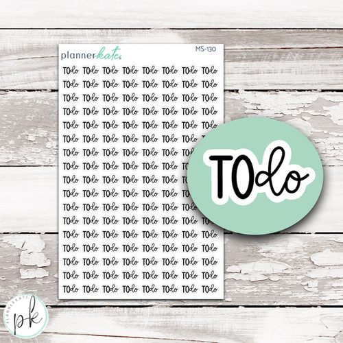 MS-130 || TO DO Mixed Script Stickers | PlannerKate