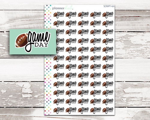 SCRIPT-101 || FOOTBALL Game Day Planner Stickers | PlannerKate