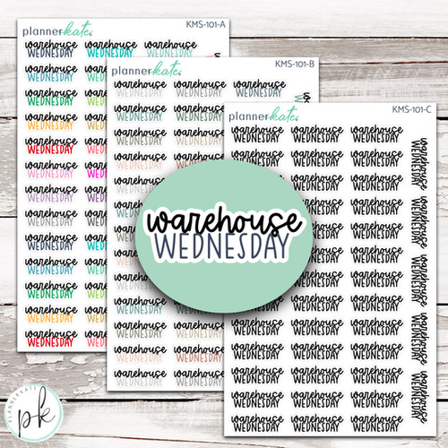 KMS-101 || WAREHOUSE WEDNESDAY Kit Mixed Scripts | PlannerKate
