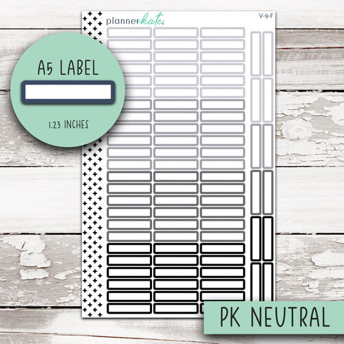 A5 Monthly Labels for Planner - PK Neutral || V-9 | PlannerKate