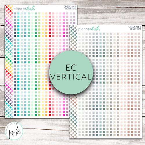 CHECK-114 || 7x9 EC VERTICAL Checklist Planner Stickers | PlannerKate