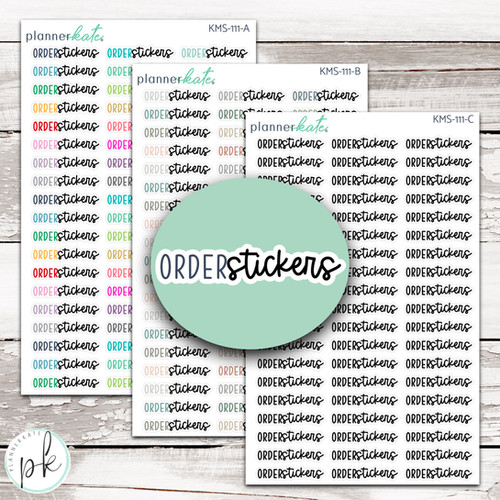 KMS-111 || ORDER STICKERS Kit Mixed Scripts | PlannerKate