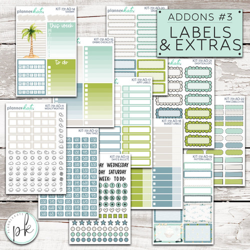 KIT-731 ADD ONS #3 || "Pirate Ship" Kit Add Ons - Labels / Extras ...